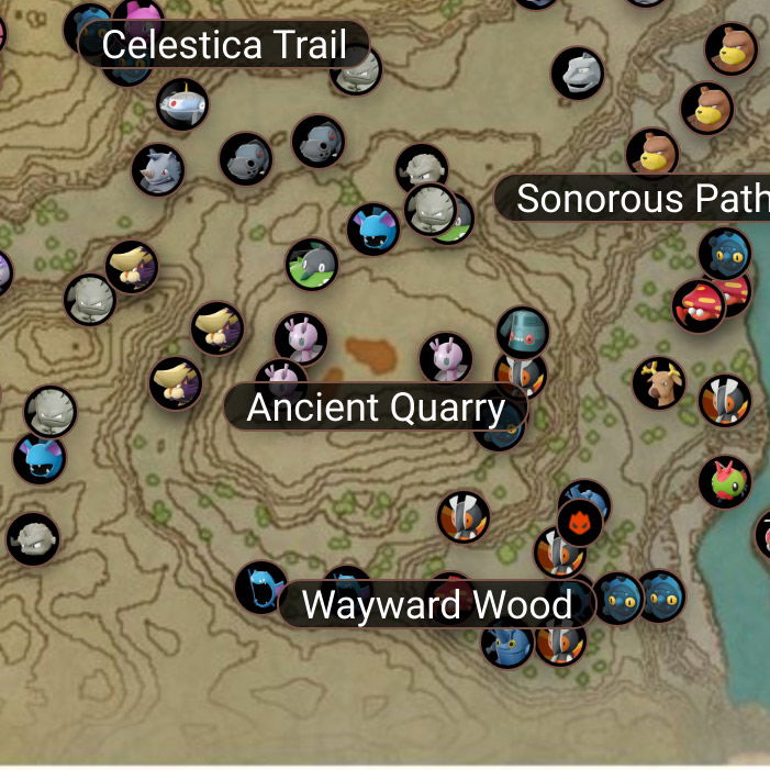Pokemon Legends Arceus Ancient Quarry Pokemon, Items, Map