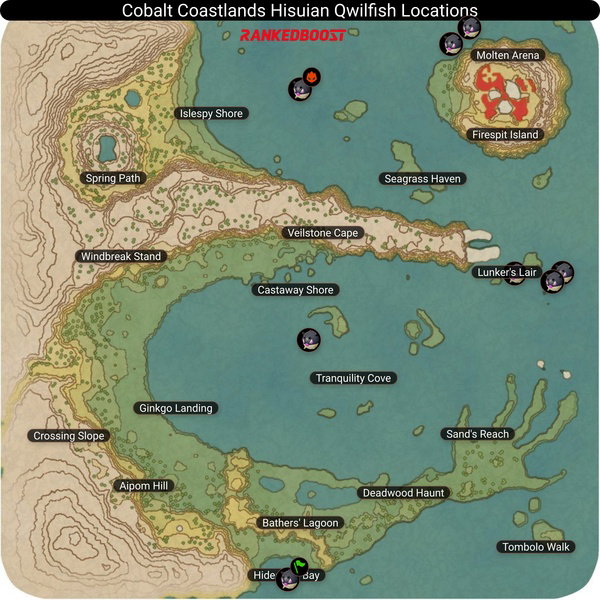 Pokemon Legends Arceus Hisuian Qwilfish | Locations, Moves, Stats