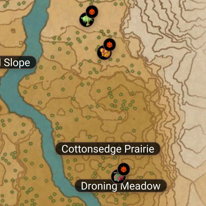 Pokemon Legends Arceus Cottonsedge Prairie Pokemon, Items, Map