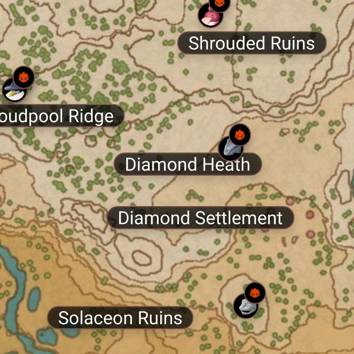 Pokemon Legends Arceus Diamond Heath Pokemon, Items, Map