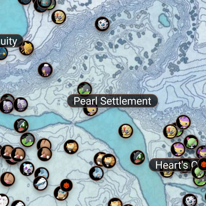 Pokemon Legends Arceus Pearl Settlement Pokemon, Items, Map