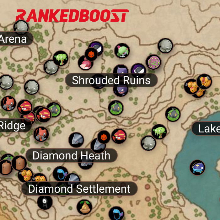 Pokemon Legends Arceus Shrouded Ruins Pokemon, Items, Map