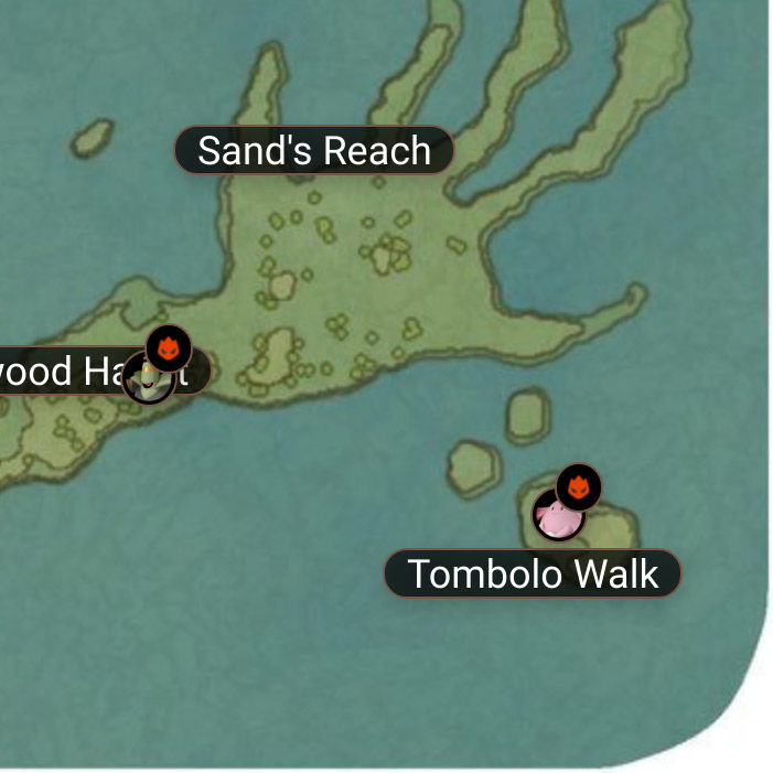 Pokemon Legends Arceus Tombolo Walk Pokemon, Items, Map