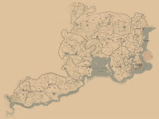 Red Dead Redemption 2 World Map | Locations, Towns, Hunting Areas