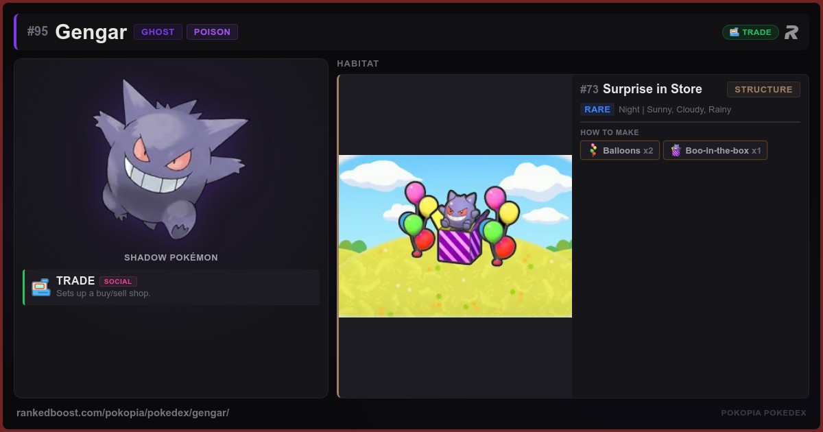 Pokopia Gengar (Gather) - Where to Find Habitat