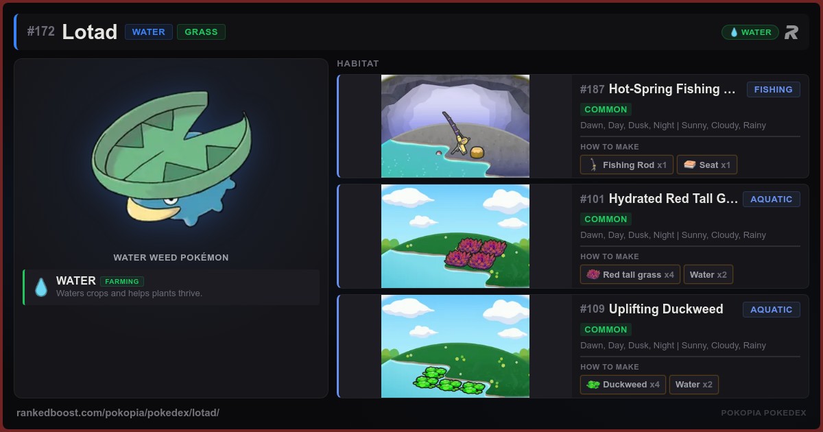 Pokopia Lotad (Water) - Where to Find Habitat